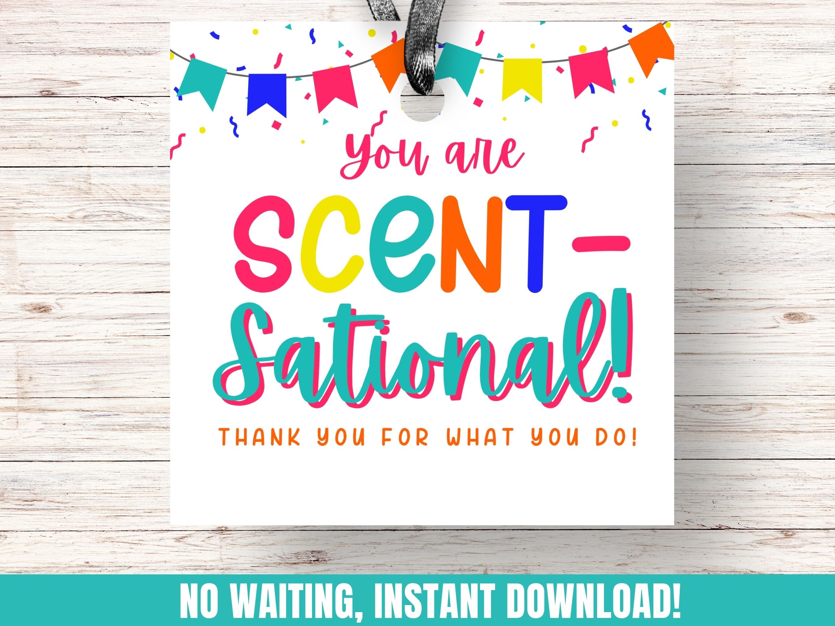 Scent-sational Candle Tag Teacher Appreciation Tag Candle Gift Tag ...