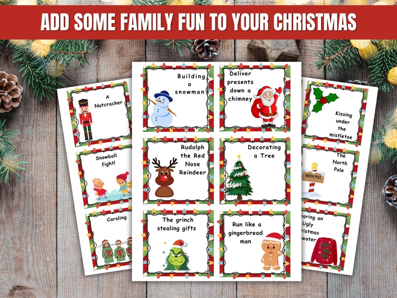 Christmas Family Game Charades, Christmas Family Fun, Christmas Games ...