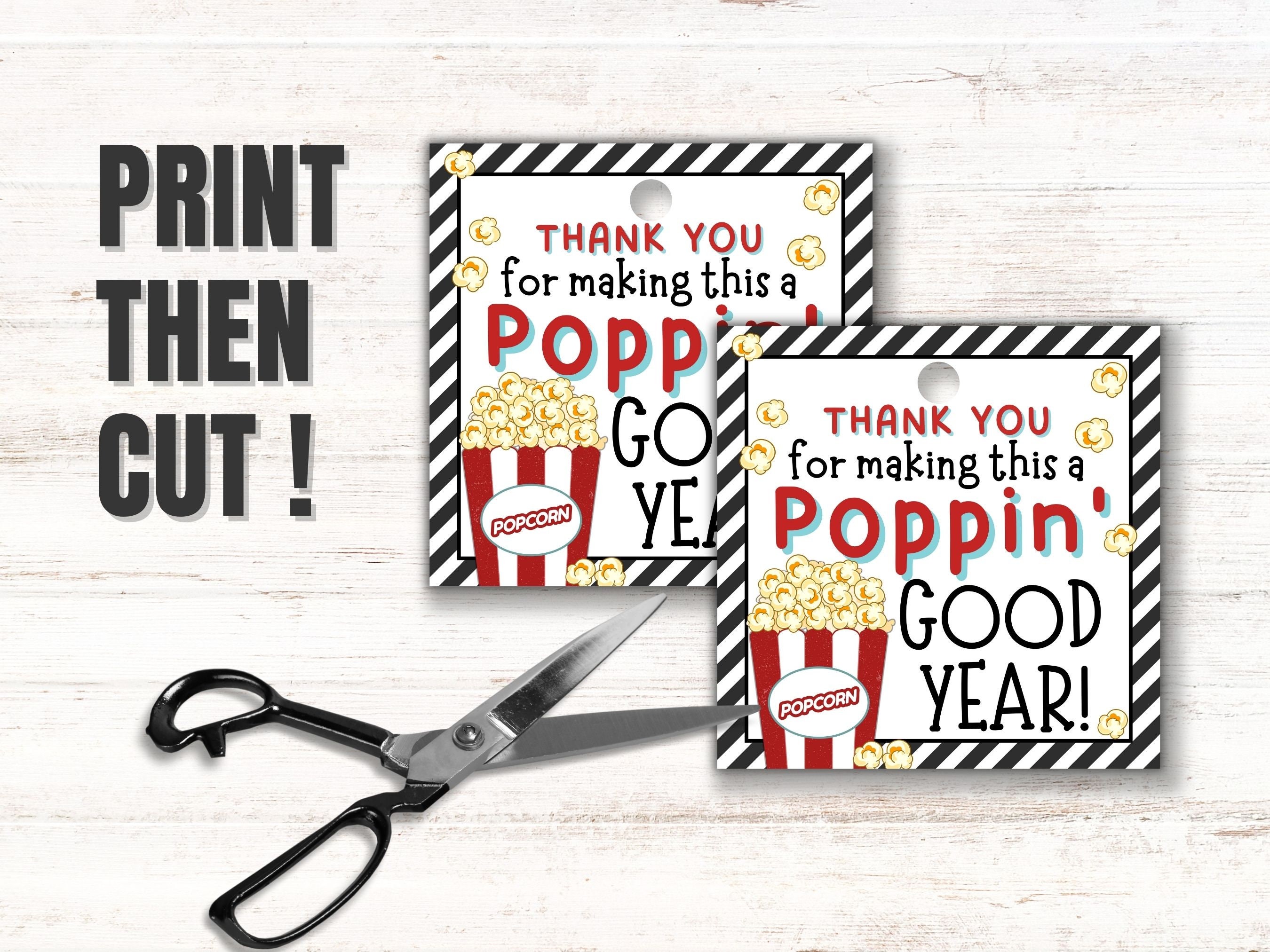 End of the Year Popcorn Tag Teacher Appreciation Tag End of Year Last ...