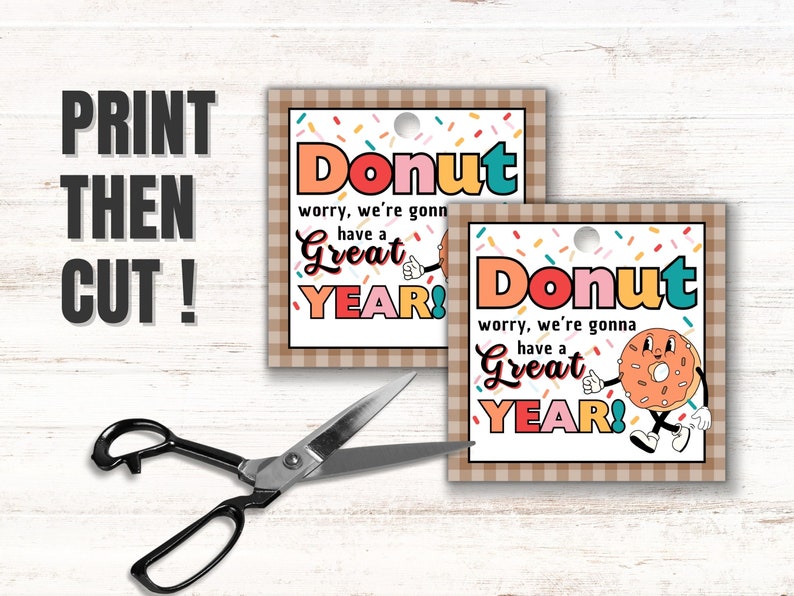 Back to School Donut Tag Printable 1st Day of School Tag Donut Worry ...