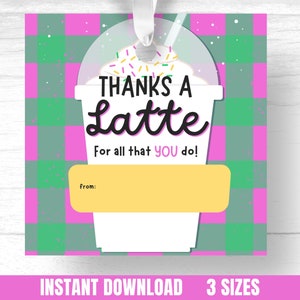 Drink Tags Teacher Appreciation, Teacher Appreciation Coffee Gift Tag ...