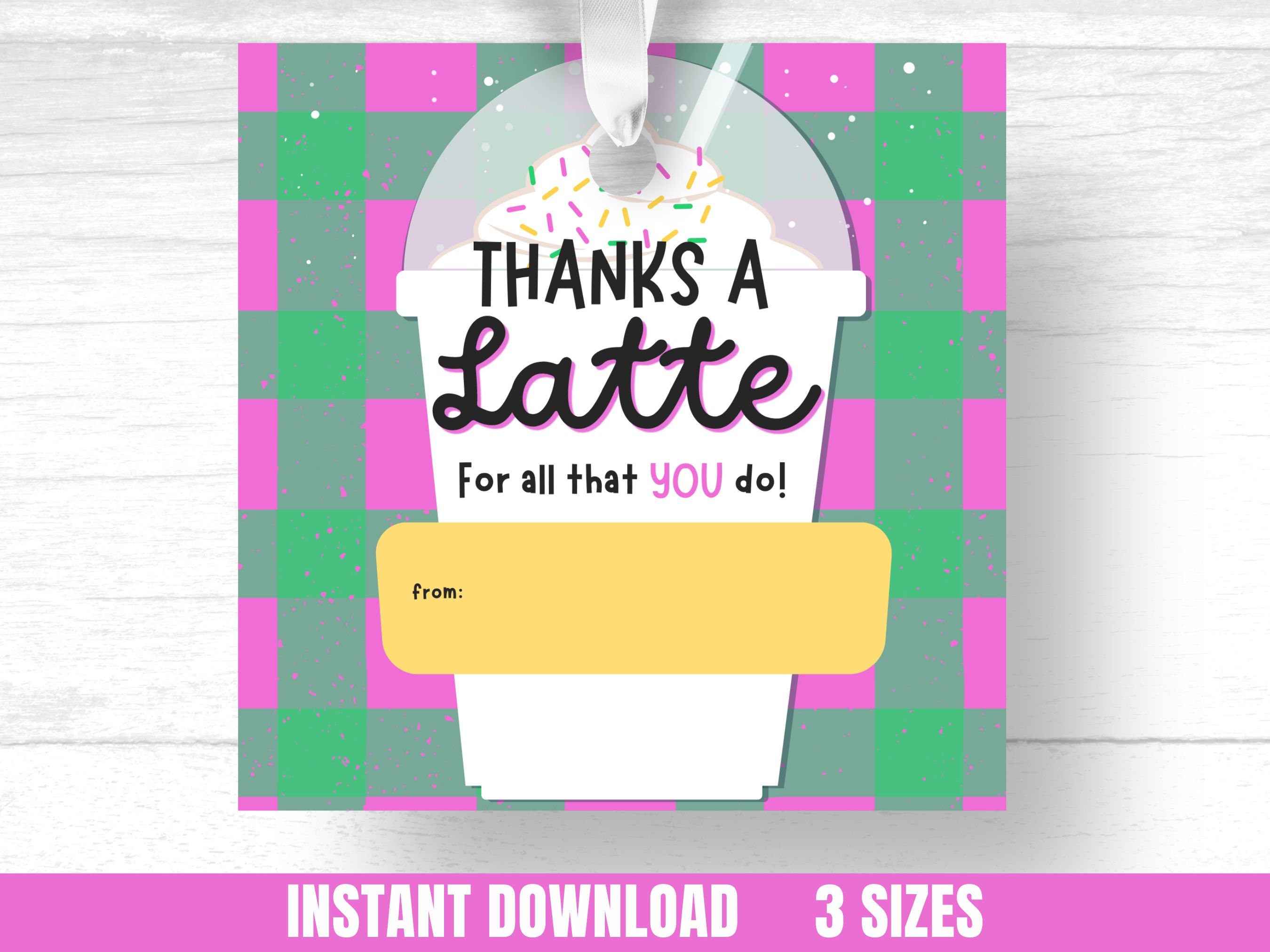 Drink Tags Teacher Appreciation, Teacher Appreciation Coffee Gift Tag ...