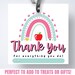 Thank You Teacher Appreciation Gift Tags Printable Teacher Thank You ...