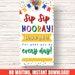 Sip Sip Hooray Appreciation Gift Tag Printable Sip Sip Hurray Employee ...