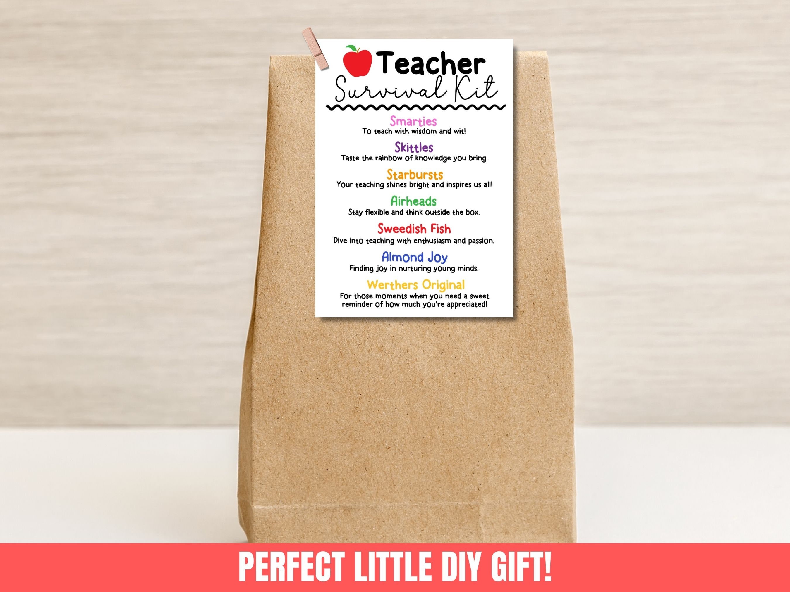 Teacher Survival Kit Gift Tags Printable Teacher Survival Kit Gift ...