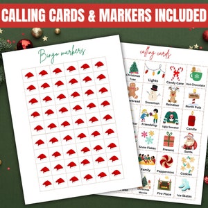 Christmas Bingo Printable, Christmas Family Fun, Christmas Game ...