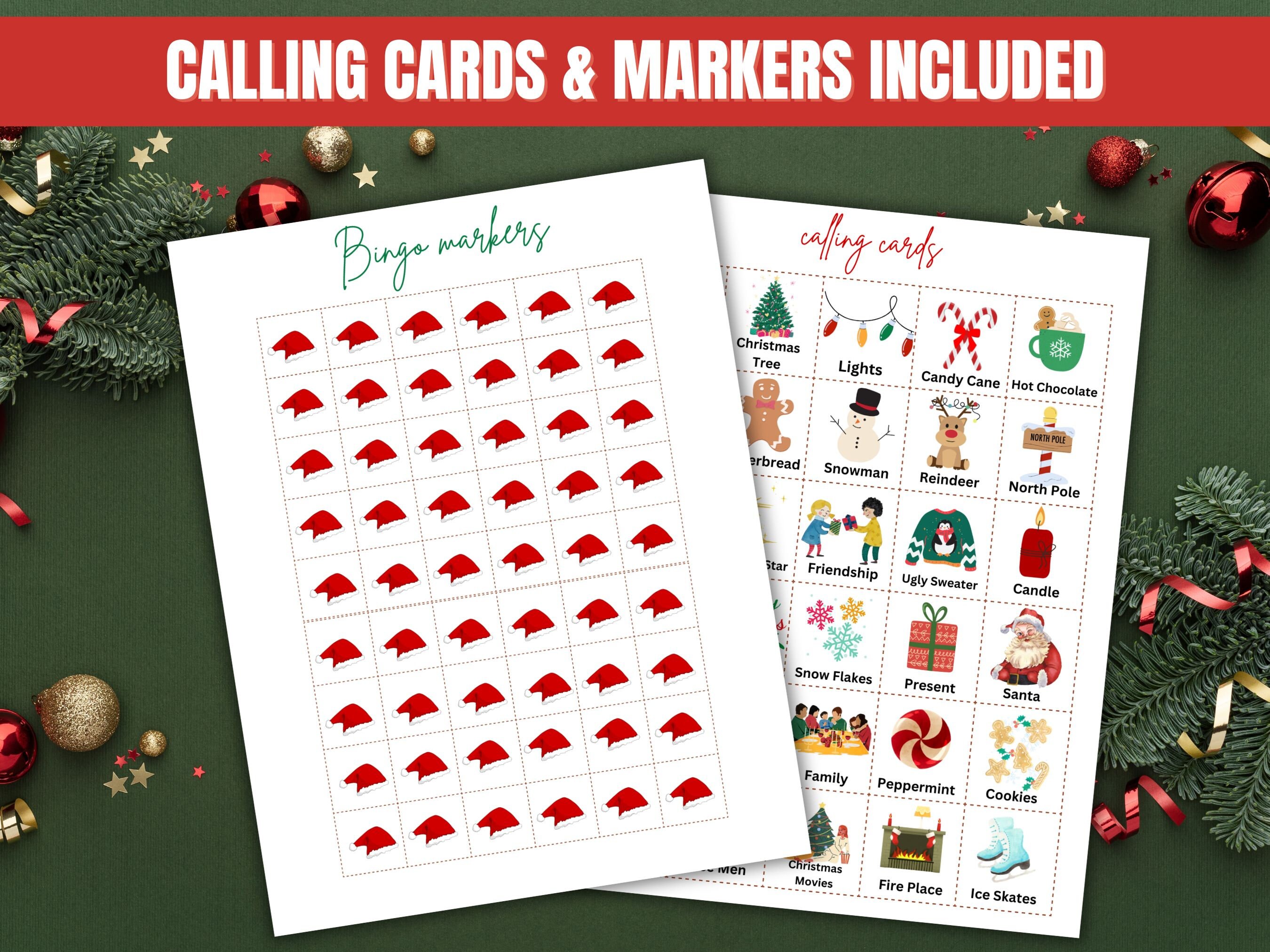 Christmas Bingo Printable, Christmas Family Fun, Christmas Game ...