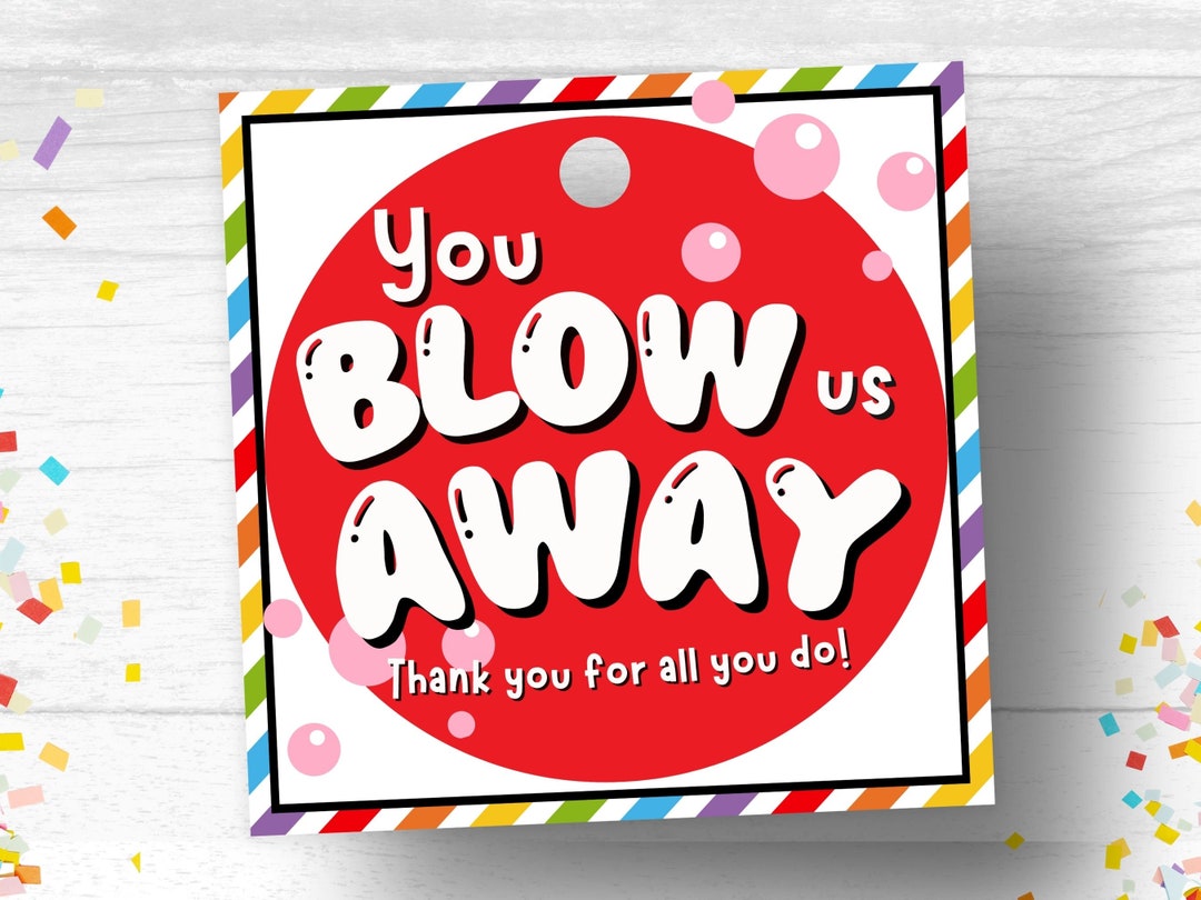 Printable Appreciation Tag for Gum Teacher Appreciation Tag Employee ...