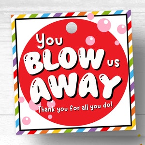 Printable Appreciation Tag for Gum Teacher Appreciation Tag Employee ...