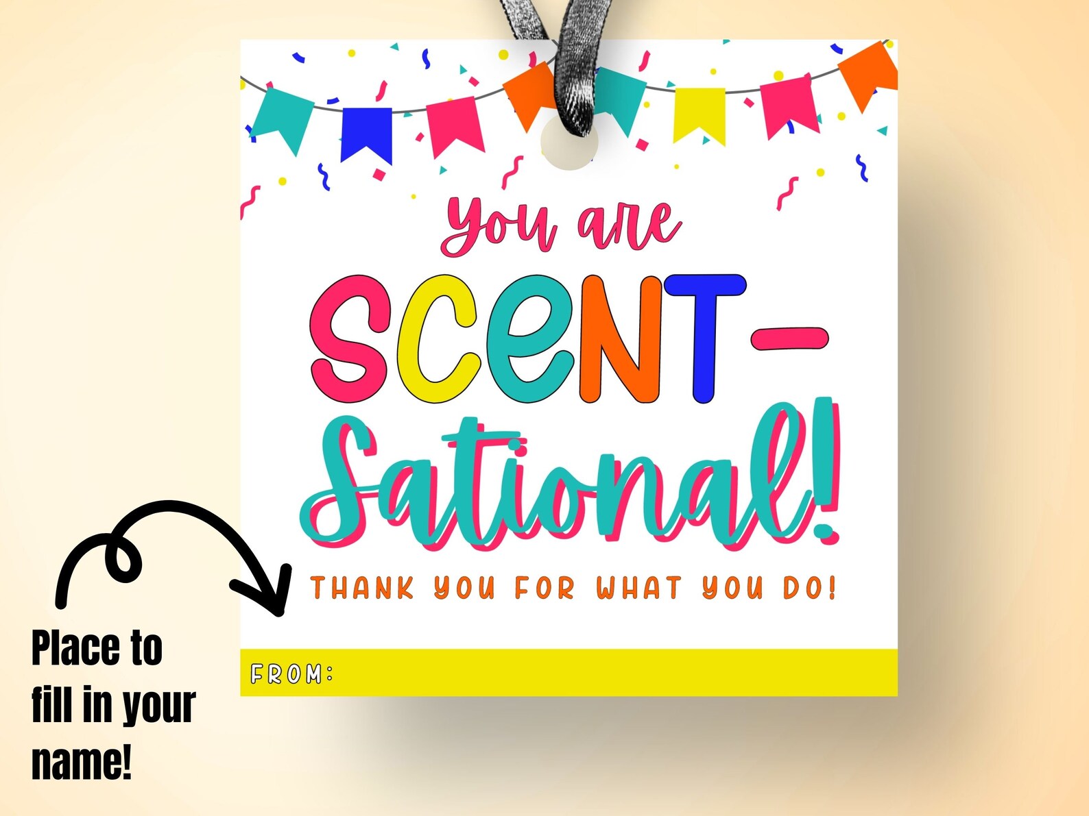 Candle Gift Tag Teacher Appreciation Scent-sational Tag Candle Gift ...