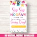 Sip Sip Hooray Appreciation Gift Tag Printable Sip Sip Hooray Teacher ...