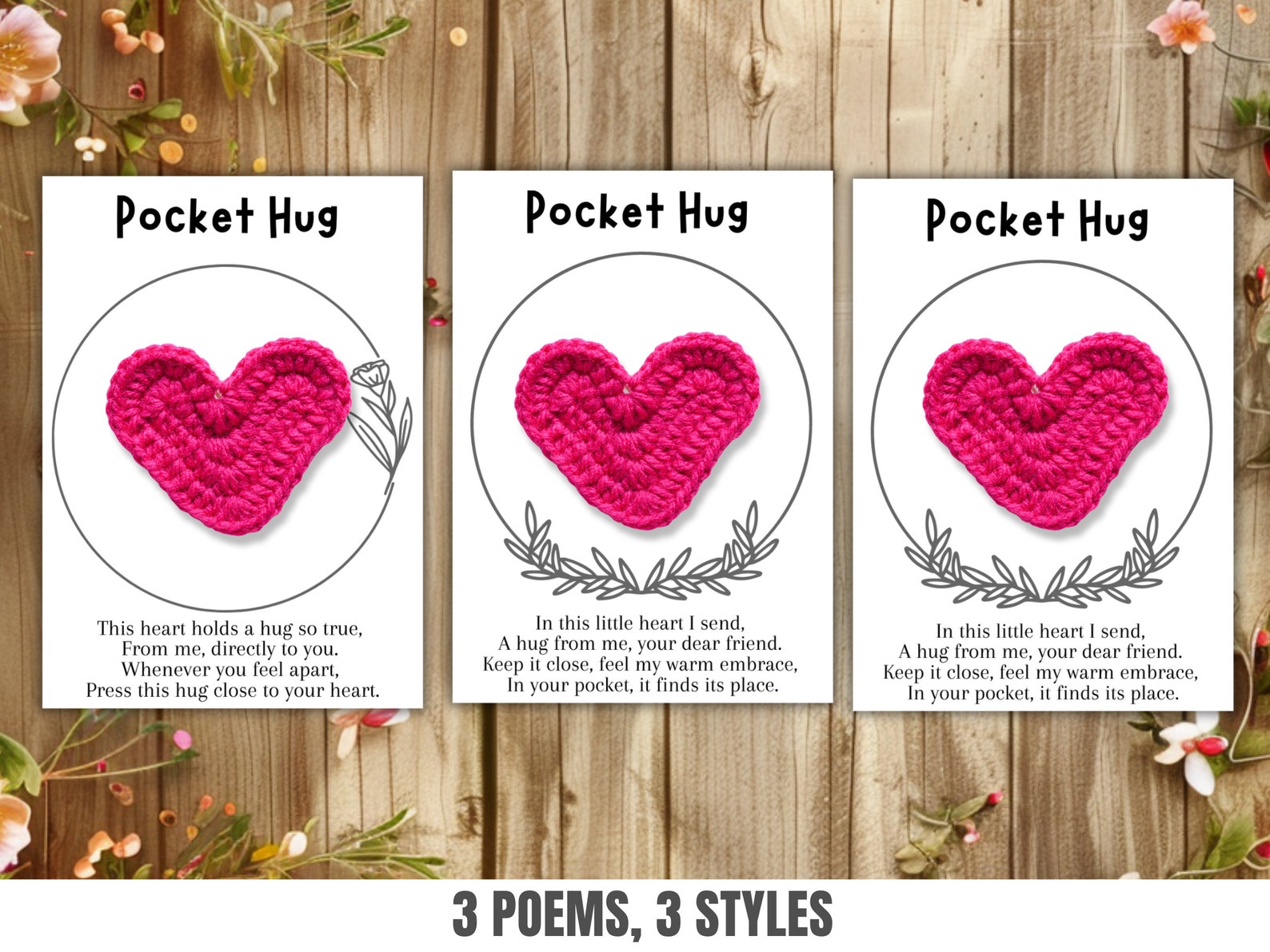 Pocket Hug Template Printable Card for Pocket Hug Pocket Hug Heart Card Template Pocket Hug Card ...