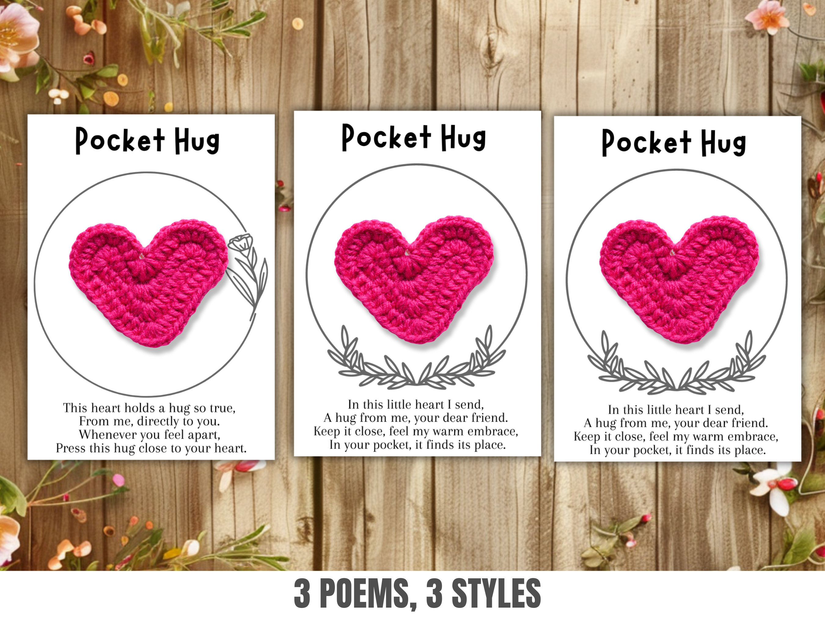 Pocket Hug Template Printable Card for Pocket Hug Pocket Hug Heart Card ...