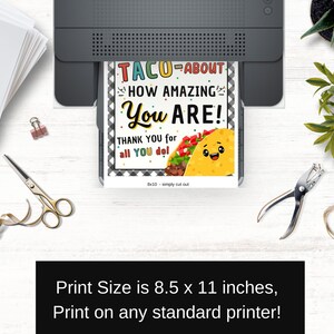 Teacher Appreciation Taco Bar Printable Taco Sign Employee Appreciation ...