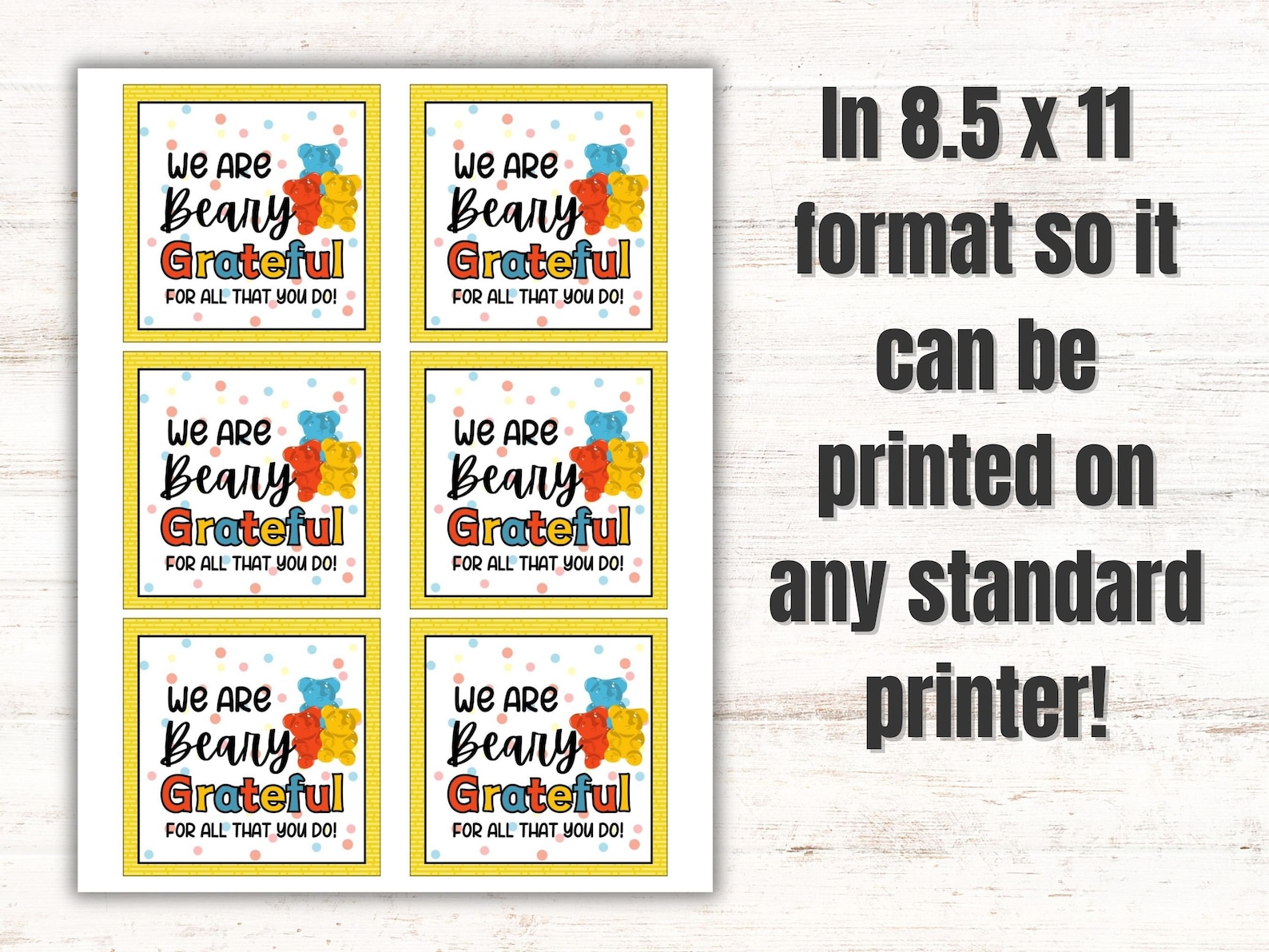 Employee Appreciation Gummy Bear Tags Employee Appreciation Tags ...