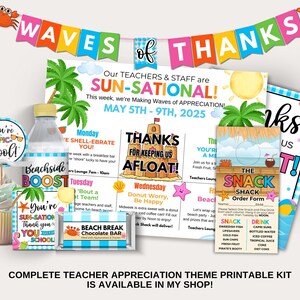 Beach Teacher Appreciation Sign Bundle Theme Ideas Weekly Theme Beach ...