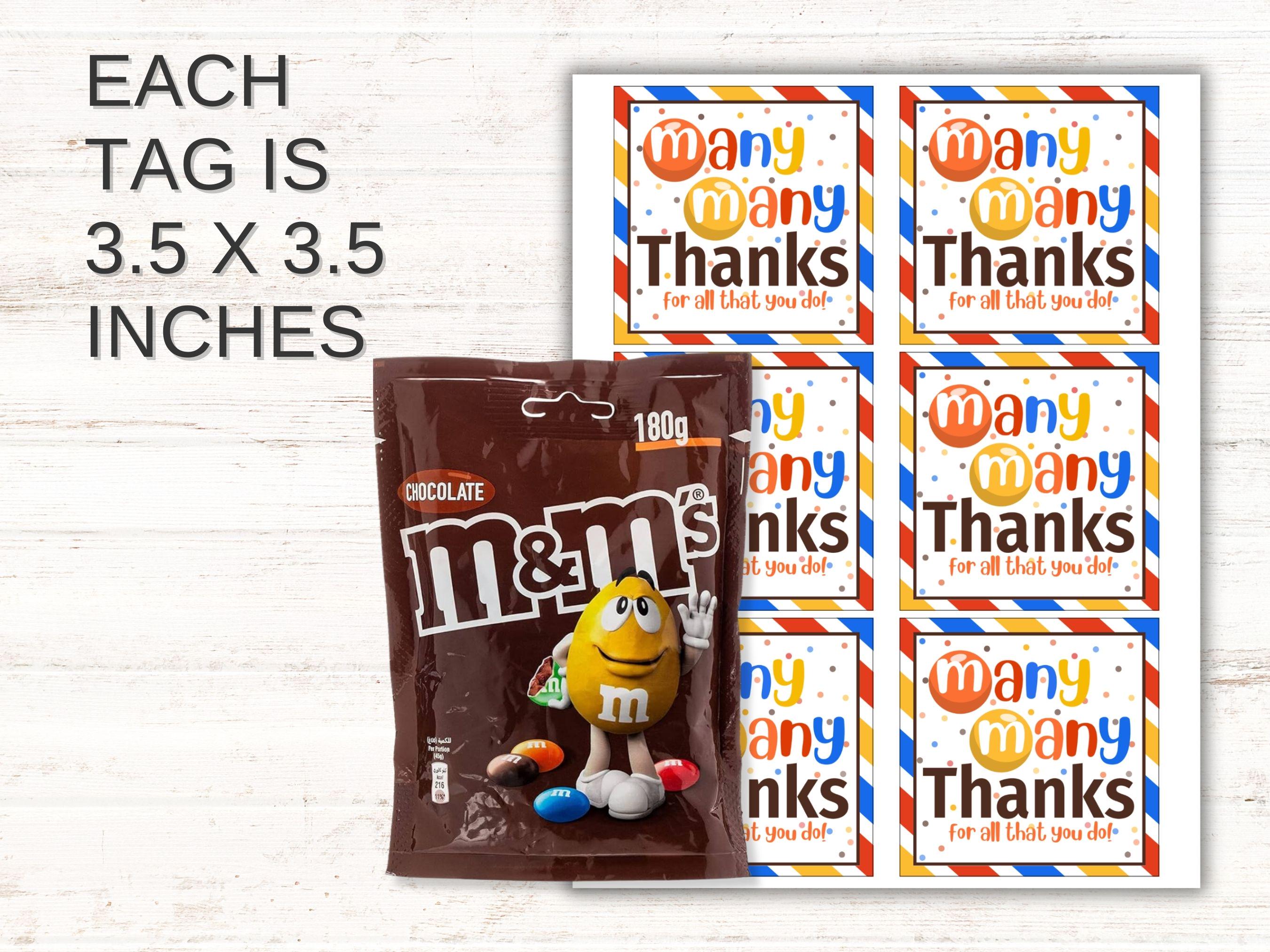 Employee Candy Gift Tags Printable Teacher Candy Bar Appreciation Tag ...