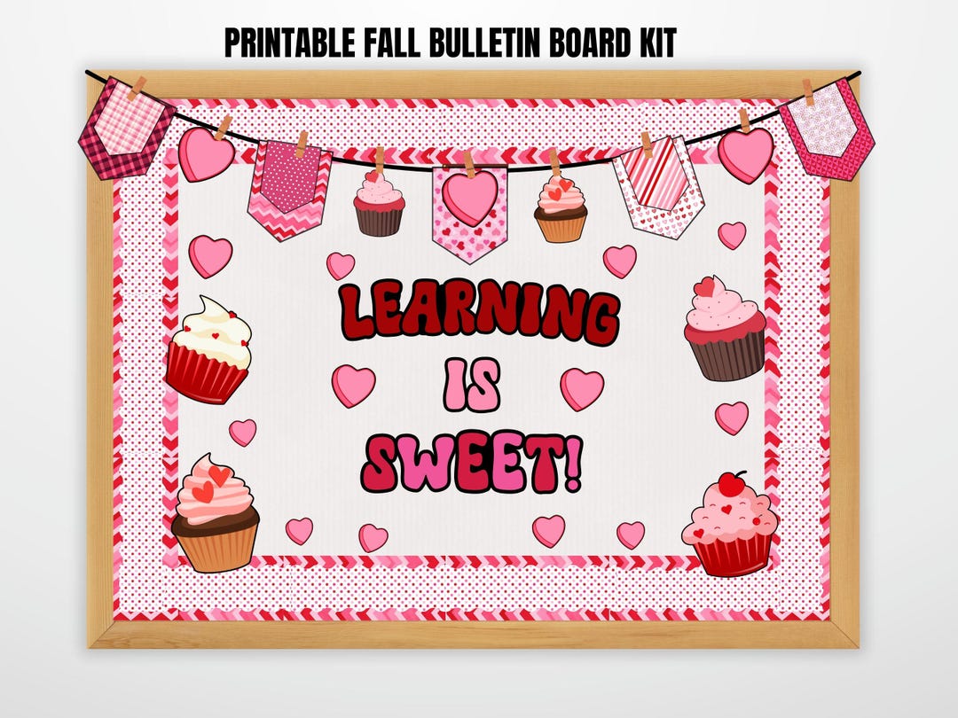 Printable Valentine Bulletin Board Valentine Classroom Door Decoration ...