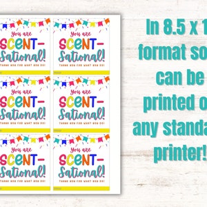 Candle Gift Tag Teacher Appreciation Scent-sational Tag Candle Gift ...