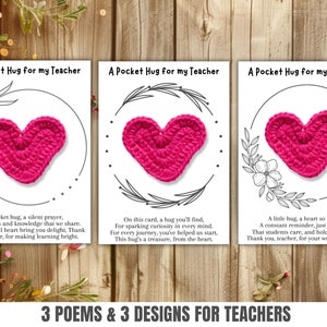 Printable Pocket Hug Card for Teacher Pocket Hugs Card Template Pocket ...