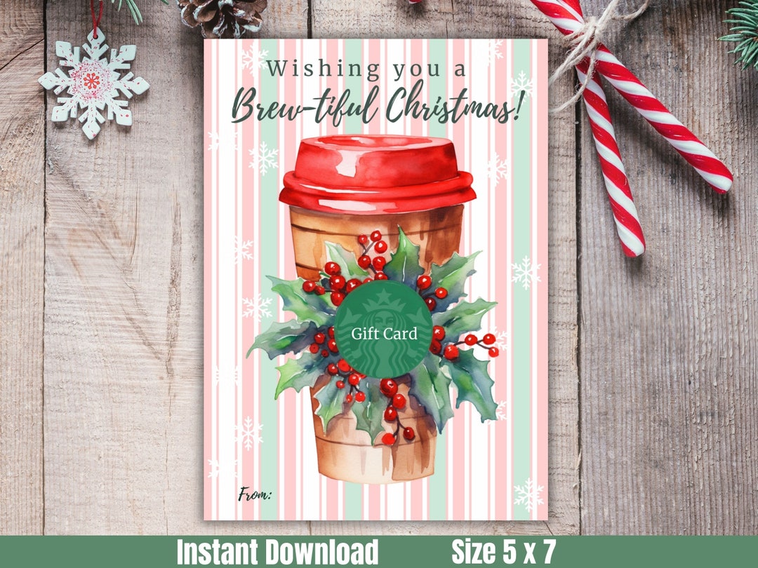 Coffee Gift Card Holder Christmas, Coffee Gift Card, Coffee Shop Gift ...