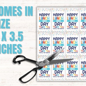 Lunch Hero Day Gift Tag Printable Lunch Hero Thank You Tag Lunch Hero ...