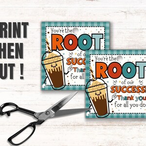 Employee Rootbeer Appreciation Tags Teacher Appreciation Rootbeer Gift ...