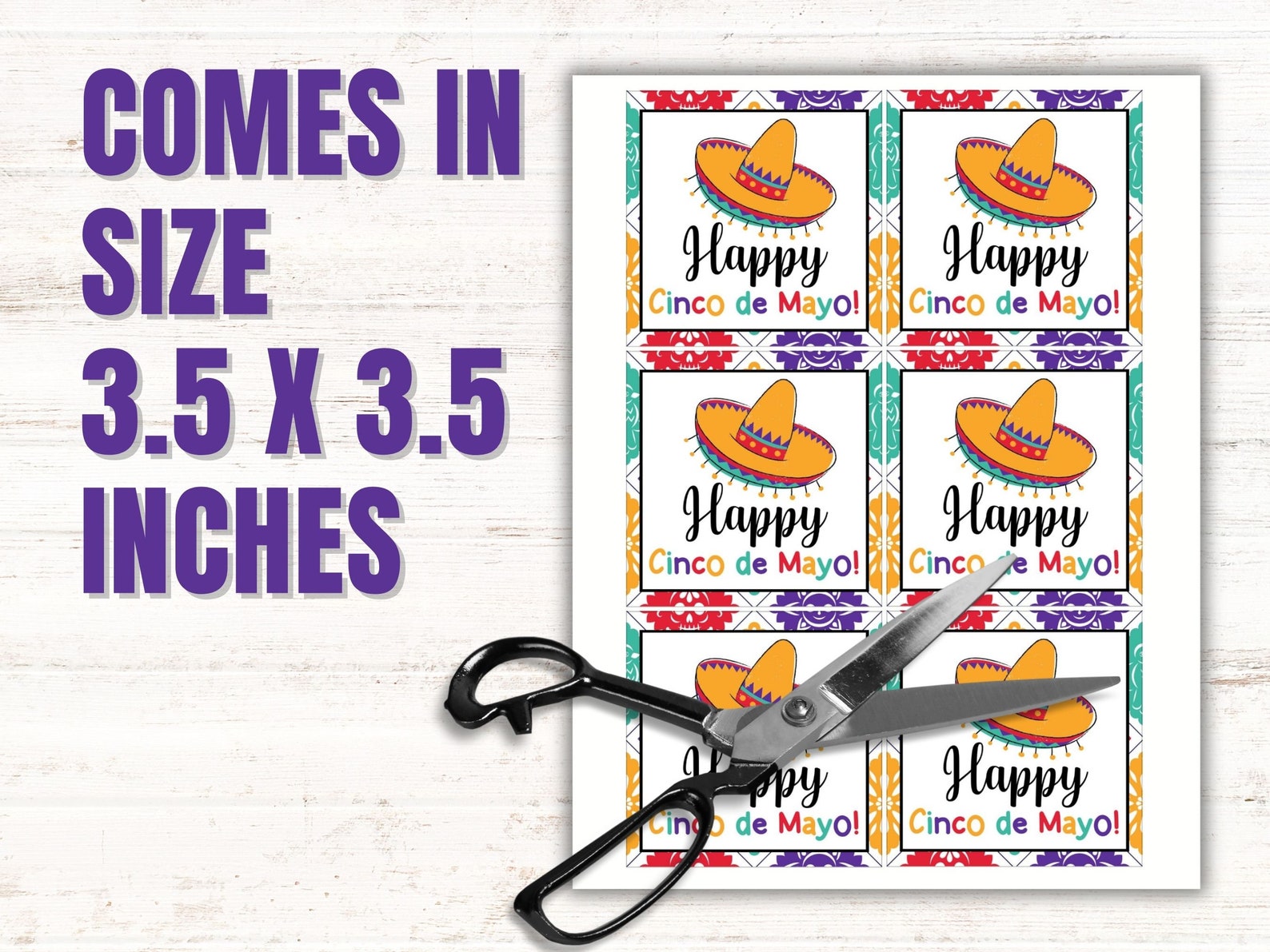 Happy Cinco De Mayo Gift Tags Printable Fiesta Tags Mexican Celebration ...
