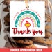 Teacher Appreciation Gift Tags Printable Teacher Thank You Treat Tags ...