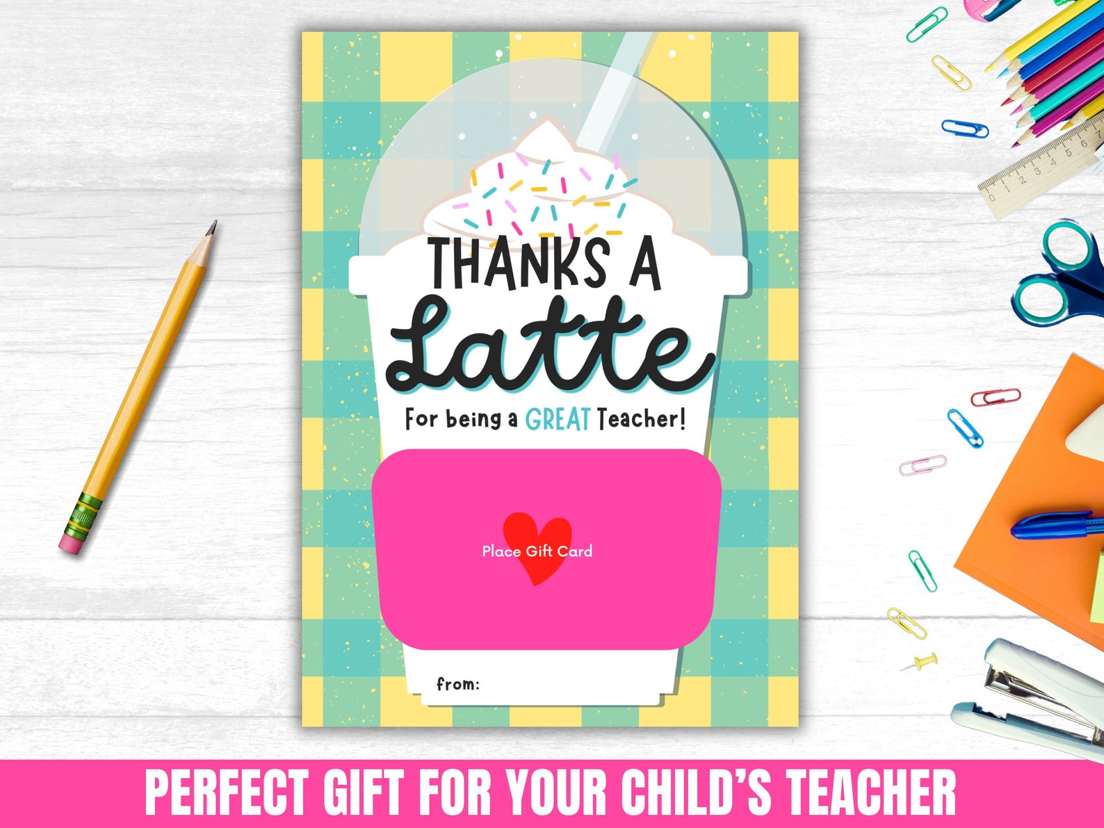 Teacher Appreciation Gift Card Holder Coffee Teacher Gift Card Holder ...