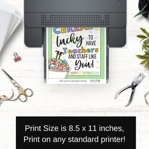 St Patrick's Day Teacher & Staff Breakfast Appreciation Sign Printable ...
