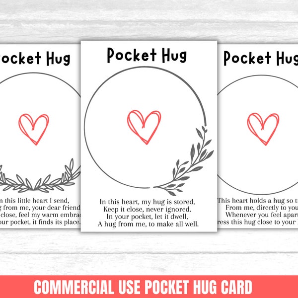 Pocket Hug Template - Etsy