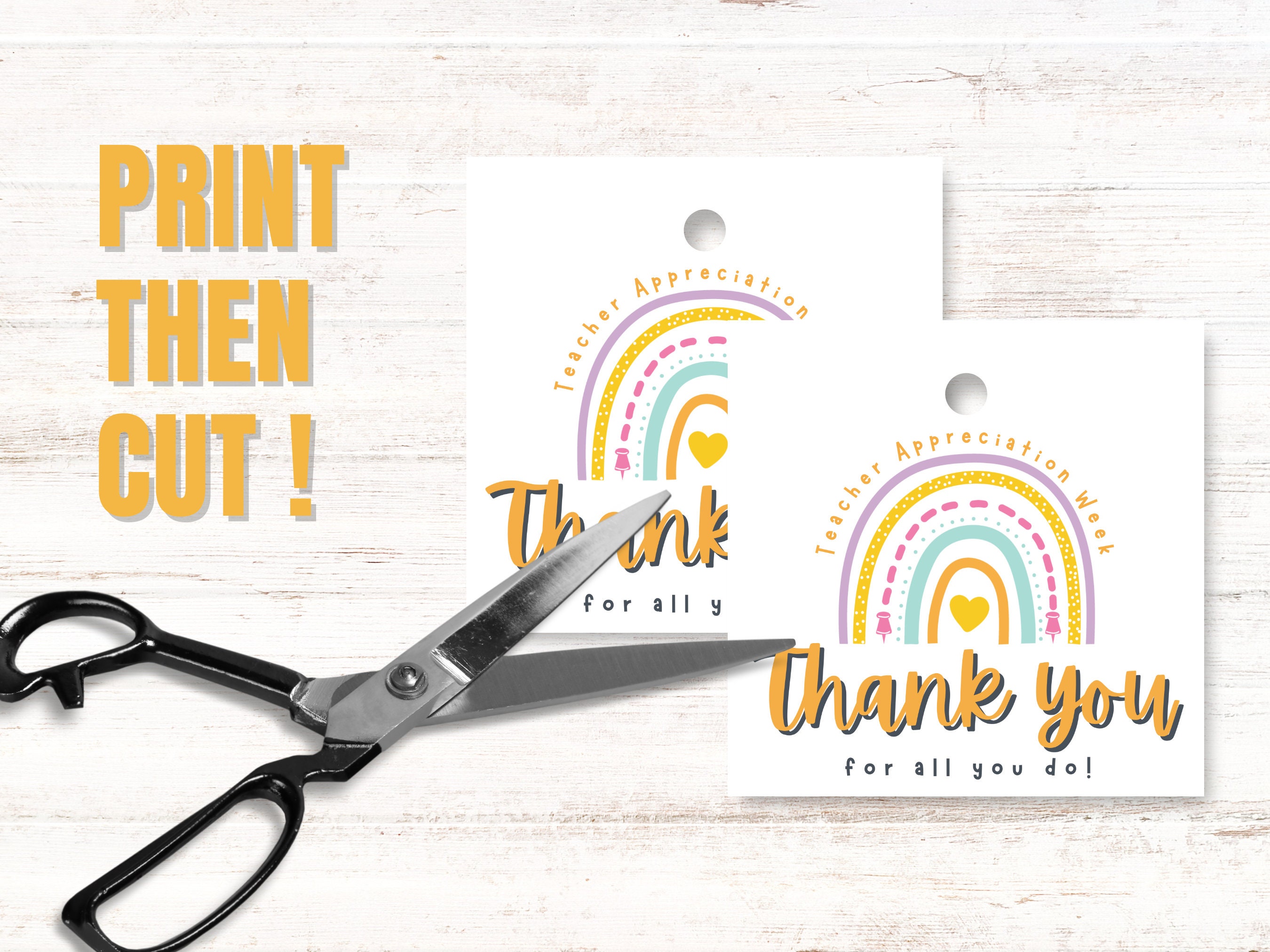 Primary Teacher Appreciation Gift Tags Printable Gift Tag for Teacher ...