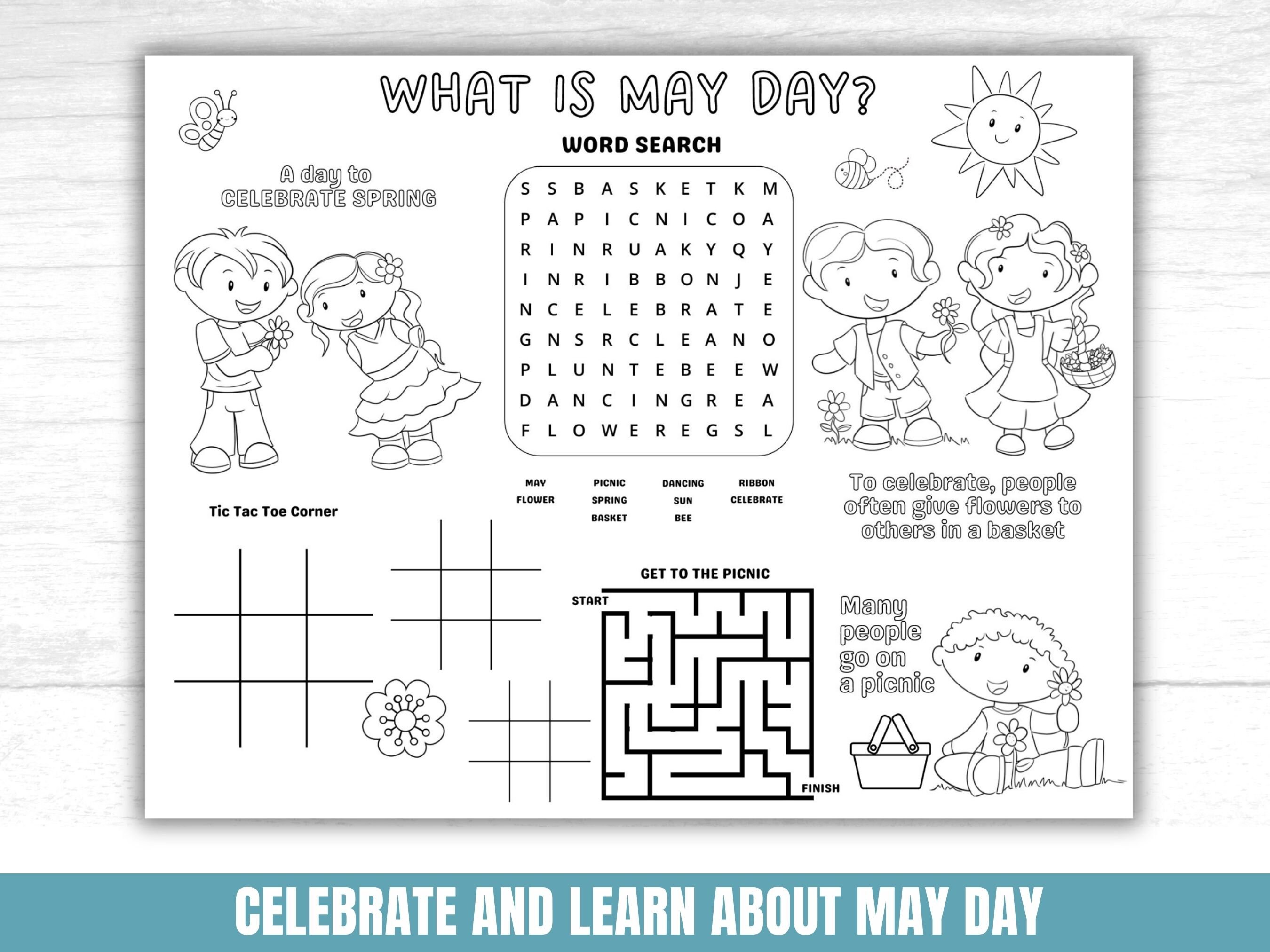 May Day Activity Pages May Day Coloring Pages May Day Craft Activity ...