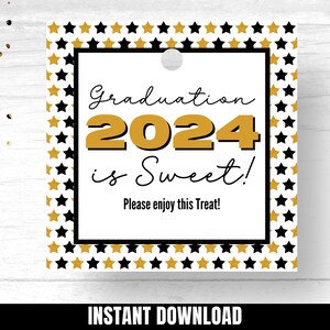 2024 Graduation Favor Printable Favor Tags Class 2024 Tags Grad Party ...