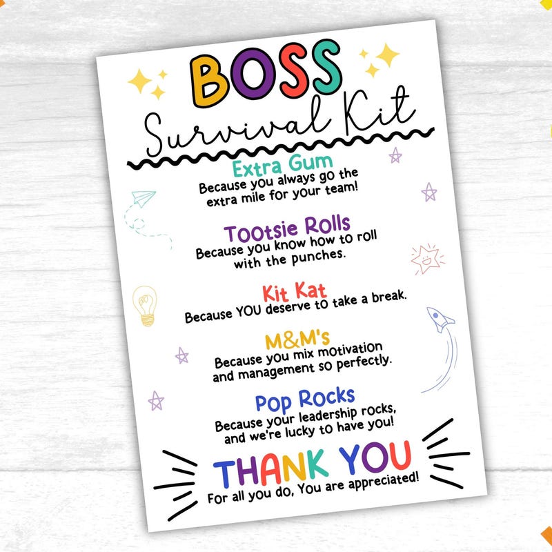 Boss Survival Kit - Etsy