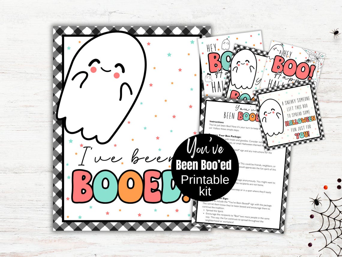 Halloween Neighbor You've Been Booed Boo Basket Tag Coworker Boo Game ...