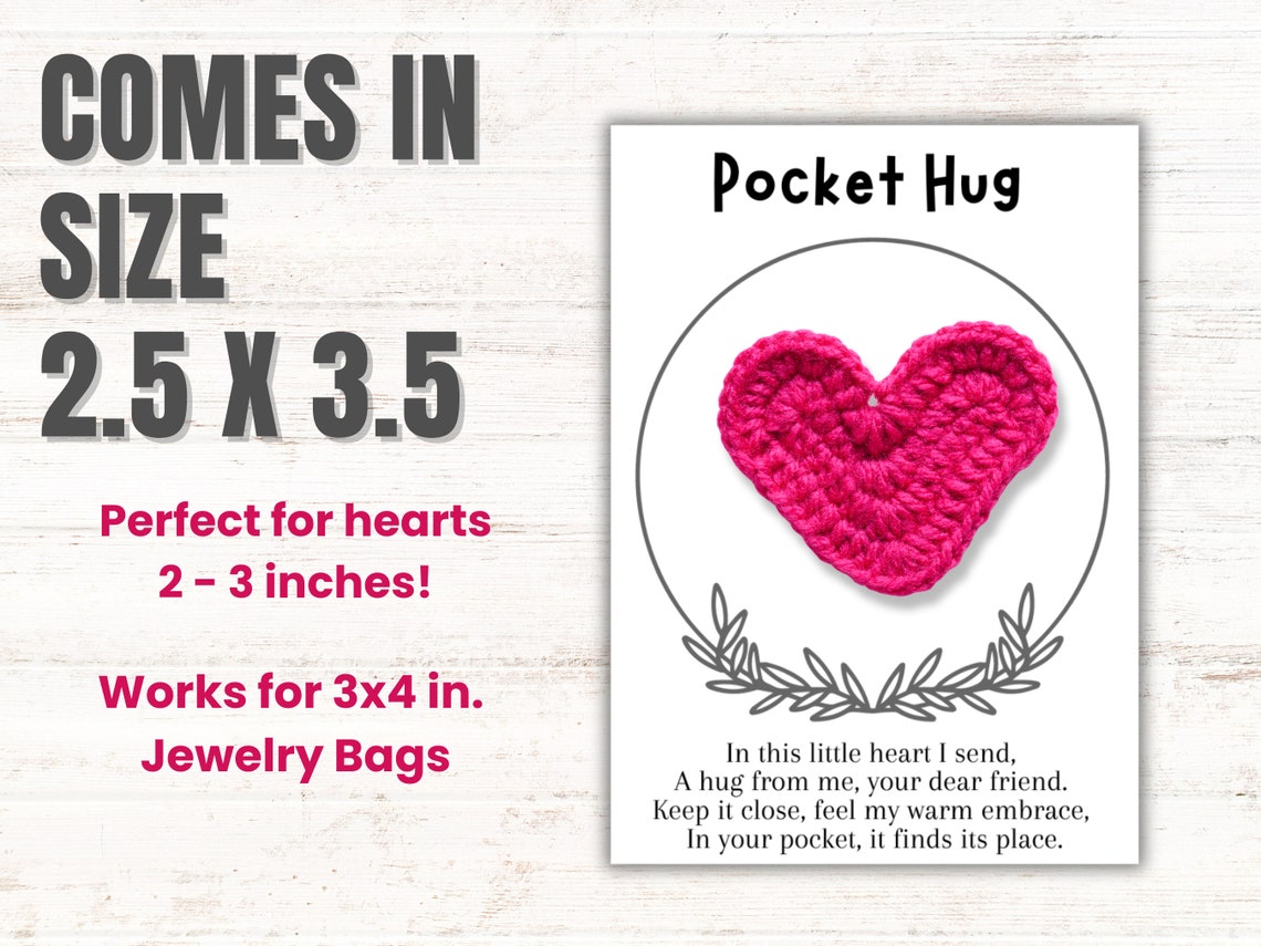 Pocket Hug Template Printable Card for Pocket Hug Pocket Hug Heart Card ...