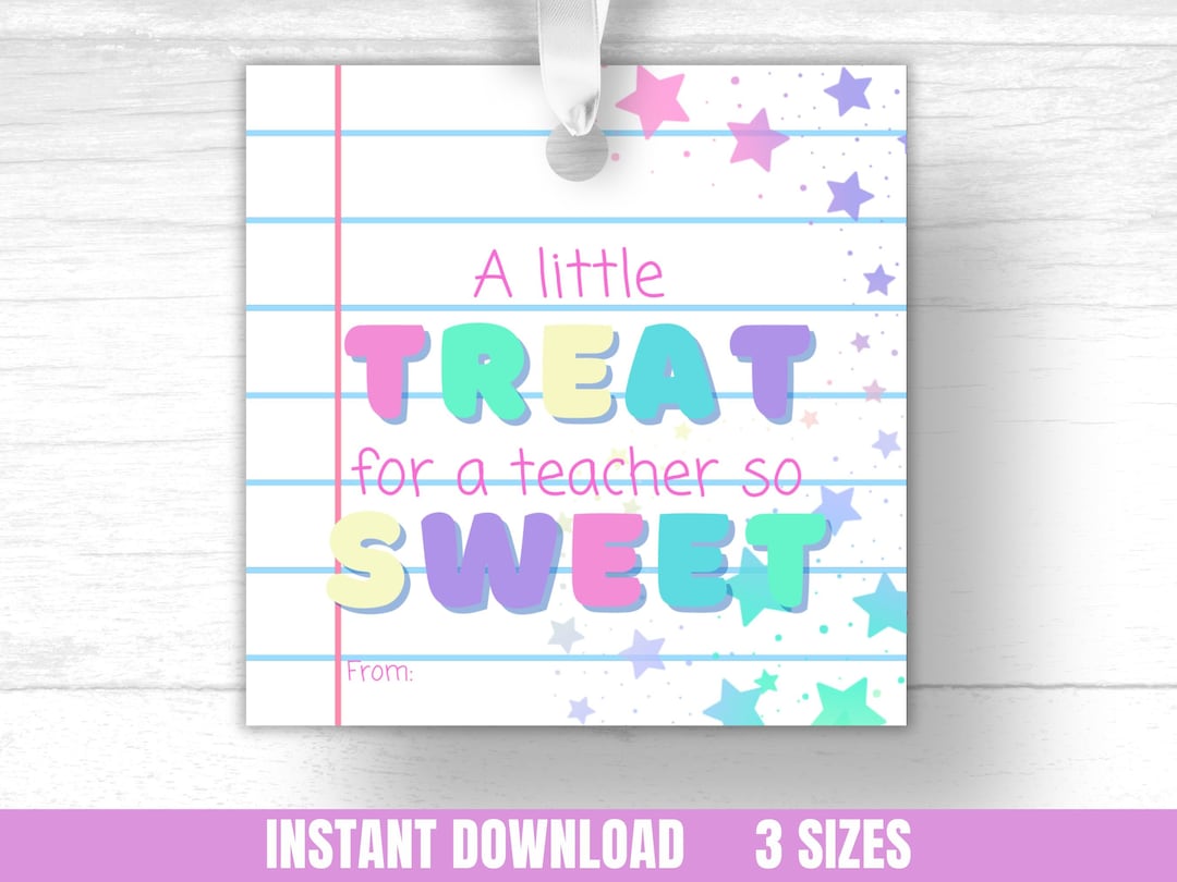 Teacher Appreciation Gift Tags Printable Teacher Thank You Cookie Tag ...