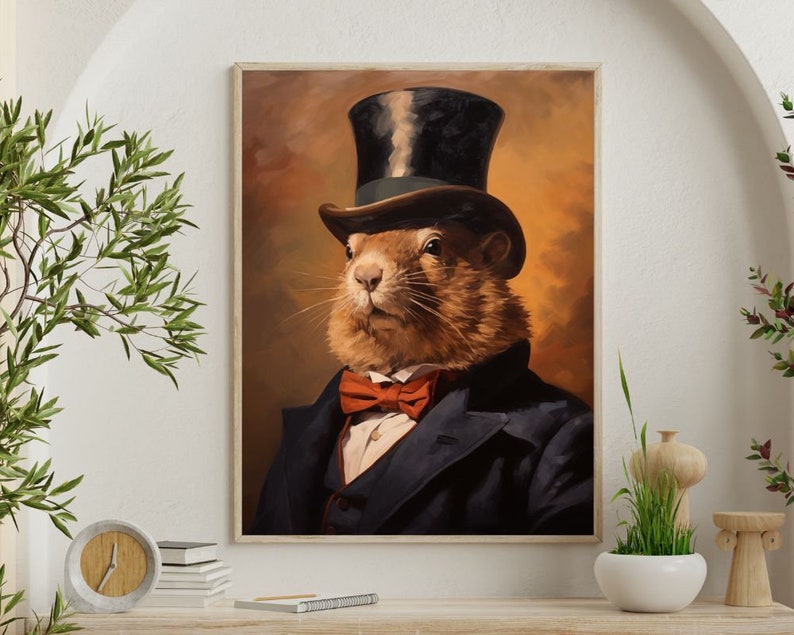 Groundhog Day Wall Art Printable, Groundhog Decor for Groundhog Day ...