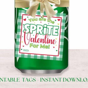 Soda Valentine Sprite Classroom Exchange Valentine's Day Party Favor ...
