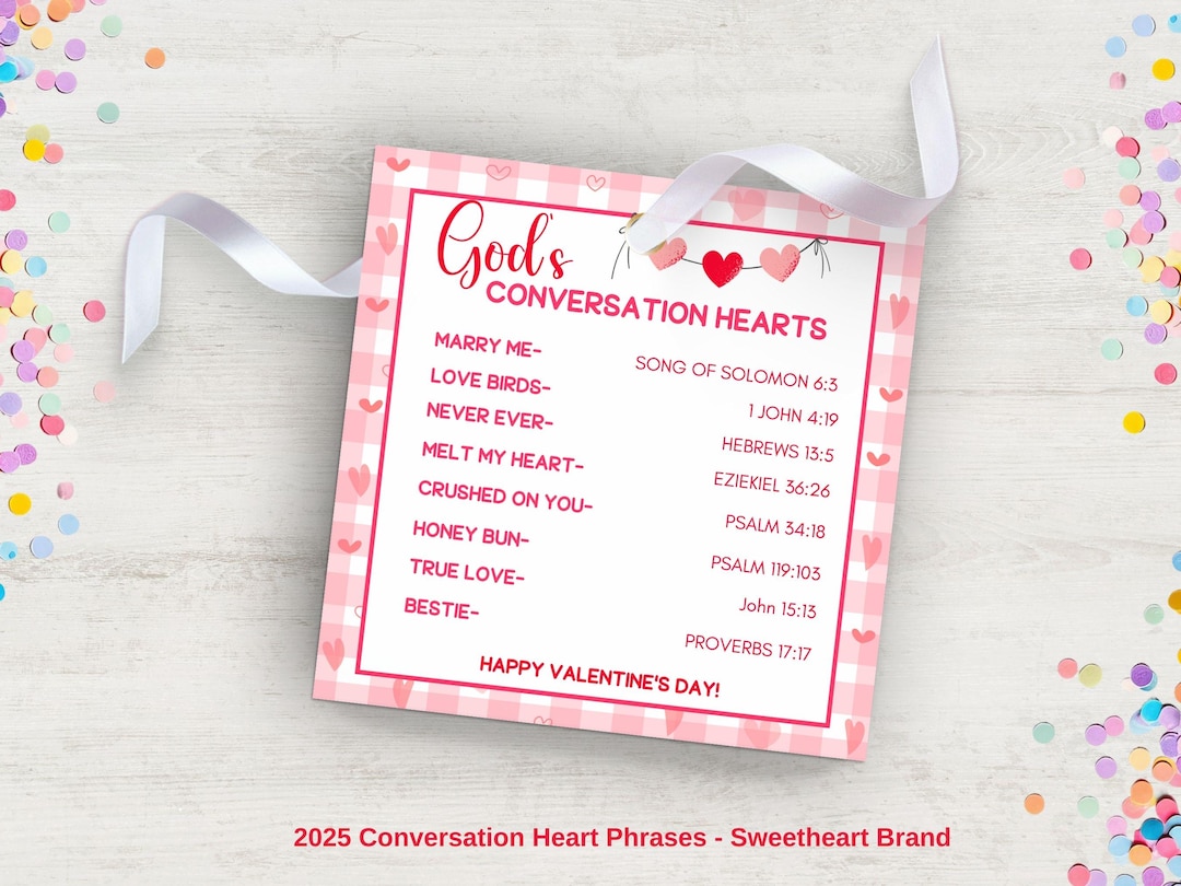 God’s Conversation Hearts Pill Bottle Printable, Christian Valentine ...