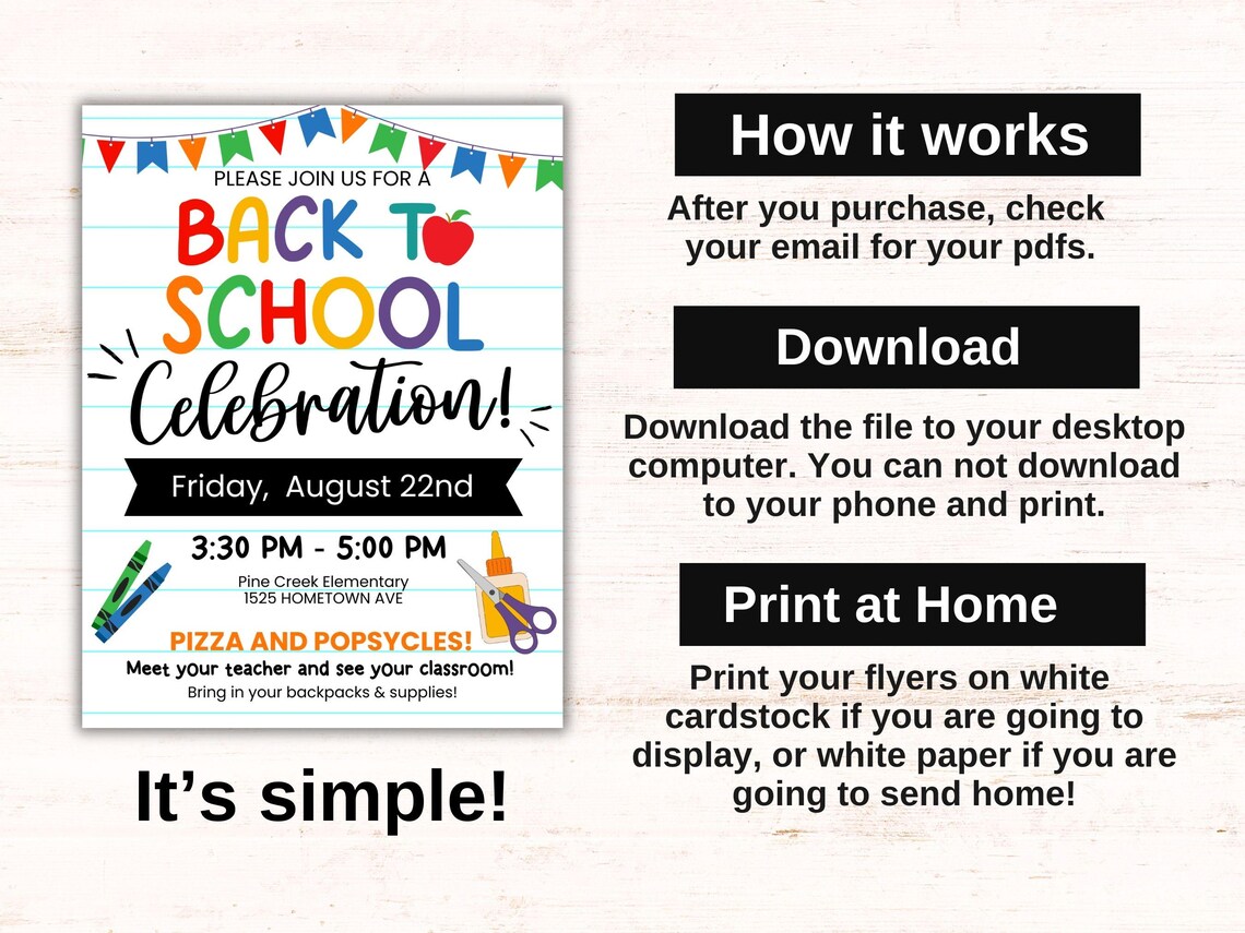 Editable Back-to-school Flyer Canva Template for Schools & Teachers ...