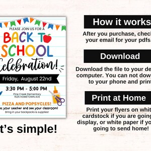 Editable Back-to-school Flyer Canva Template for Schools & Teachers ...