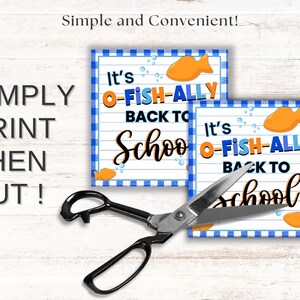 Back to School Goldfish Snack Tag Printable First Day of School Gift ...