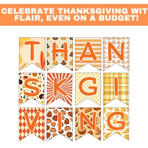 Printable Thanksgiving Banner, Thanksgiving Bunting for Thanksgiving ...
