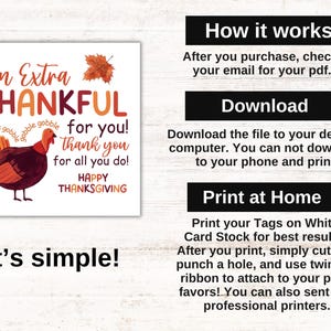 Extra Thankful Gum Appreciation Gift Tag Thanksgiving Gift Idea for ...