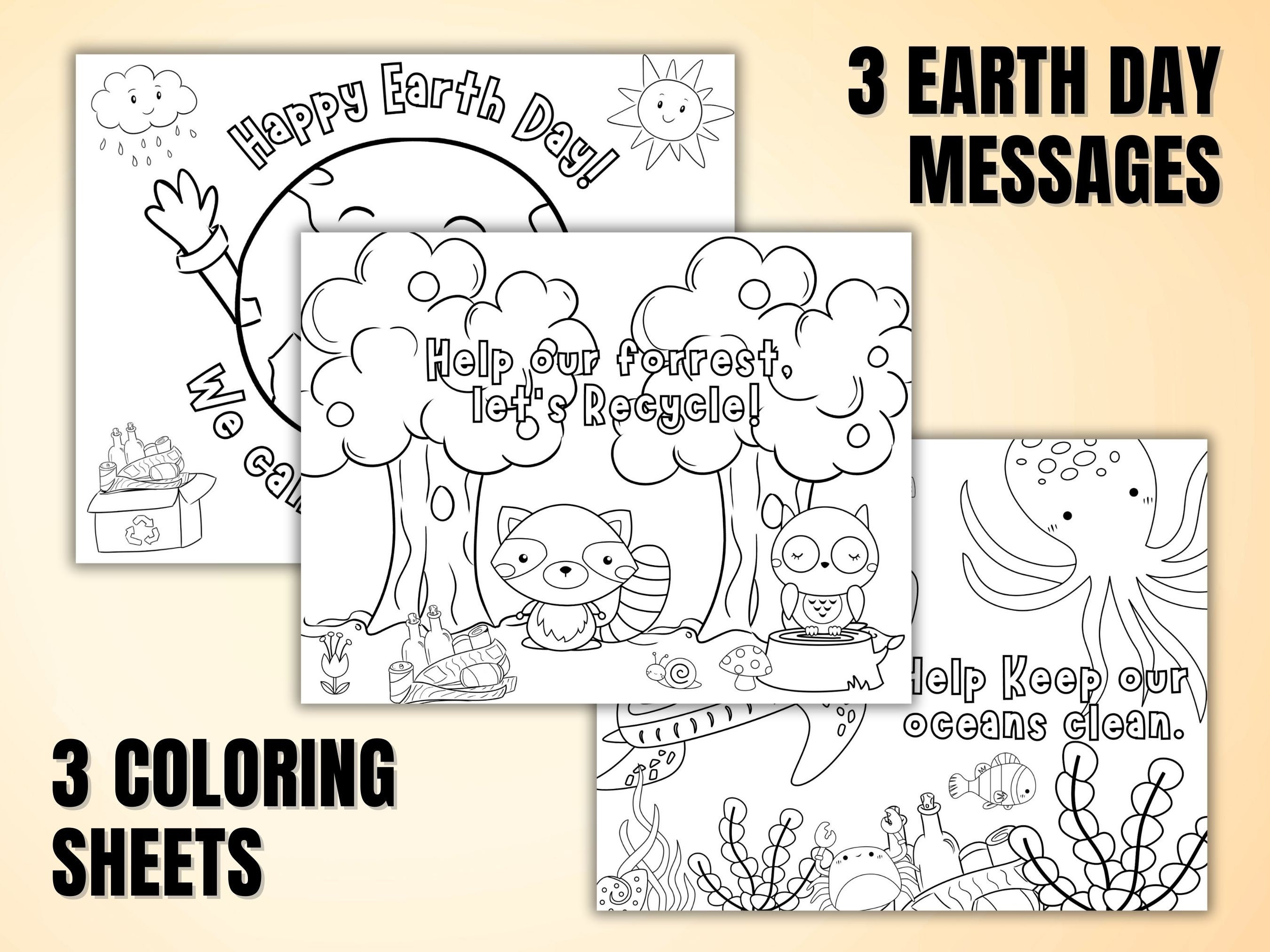 Earth Day Kids Coloring Sheets, Earth Day Coloring Pages, Coloring ...