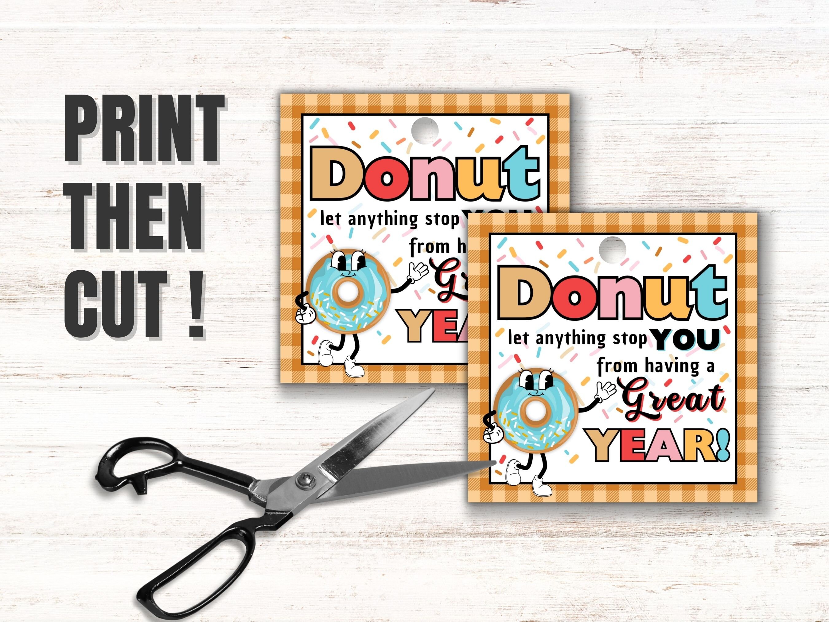 Back to School Donut Tag Printable 1st Day of School Tag Back to School ...