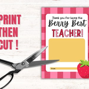 Berry Best Teacher Appreciation Gift Card Holder Primary Teacher ...